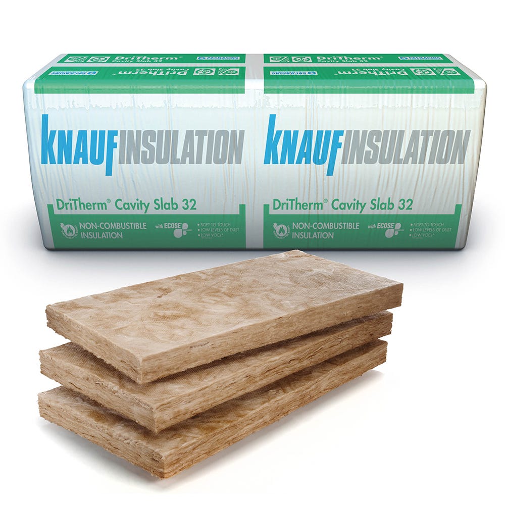100mm Knauf Insulation DriTherm 32 Cavity Insulation Slab 455mm x ...