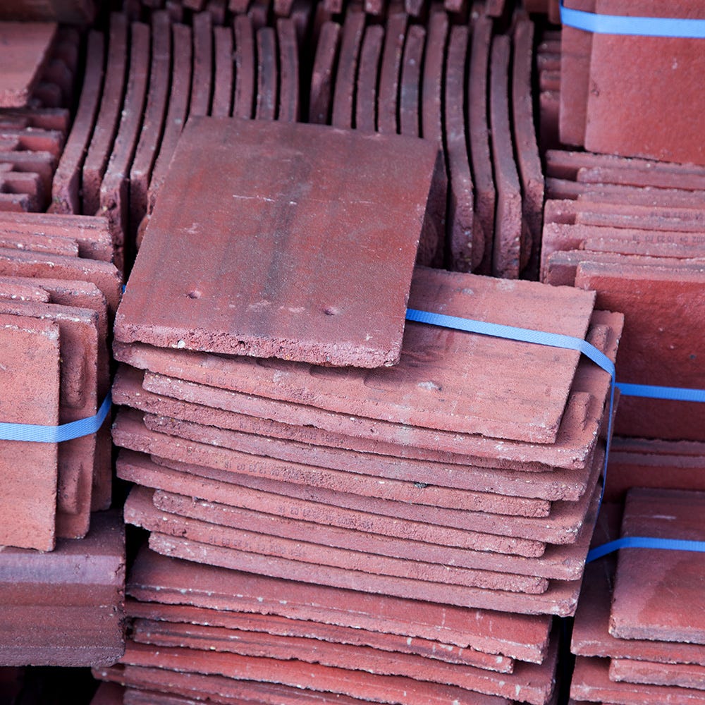 Marley Plain Tile Concrete Old English Dark Red 267mm x 168mm