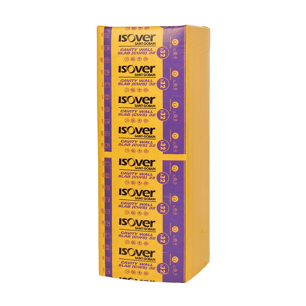 150mm Isover CWS 32 Cavity Wall Slab 1200mm x 455mm (2.18m²)