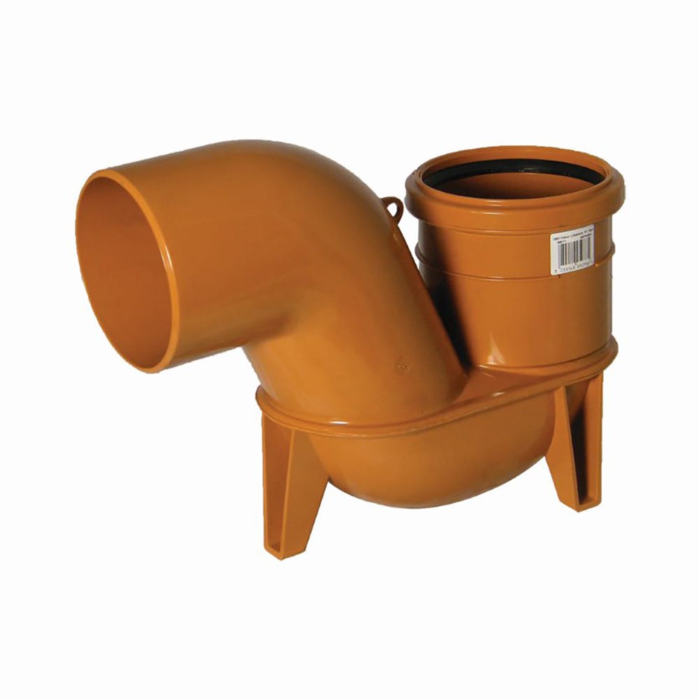 110mm Floplast Underground Lower Back P Trap Single Socket