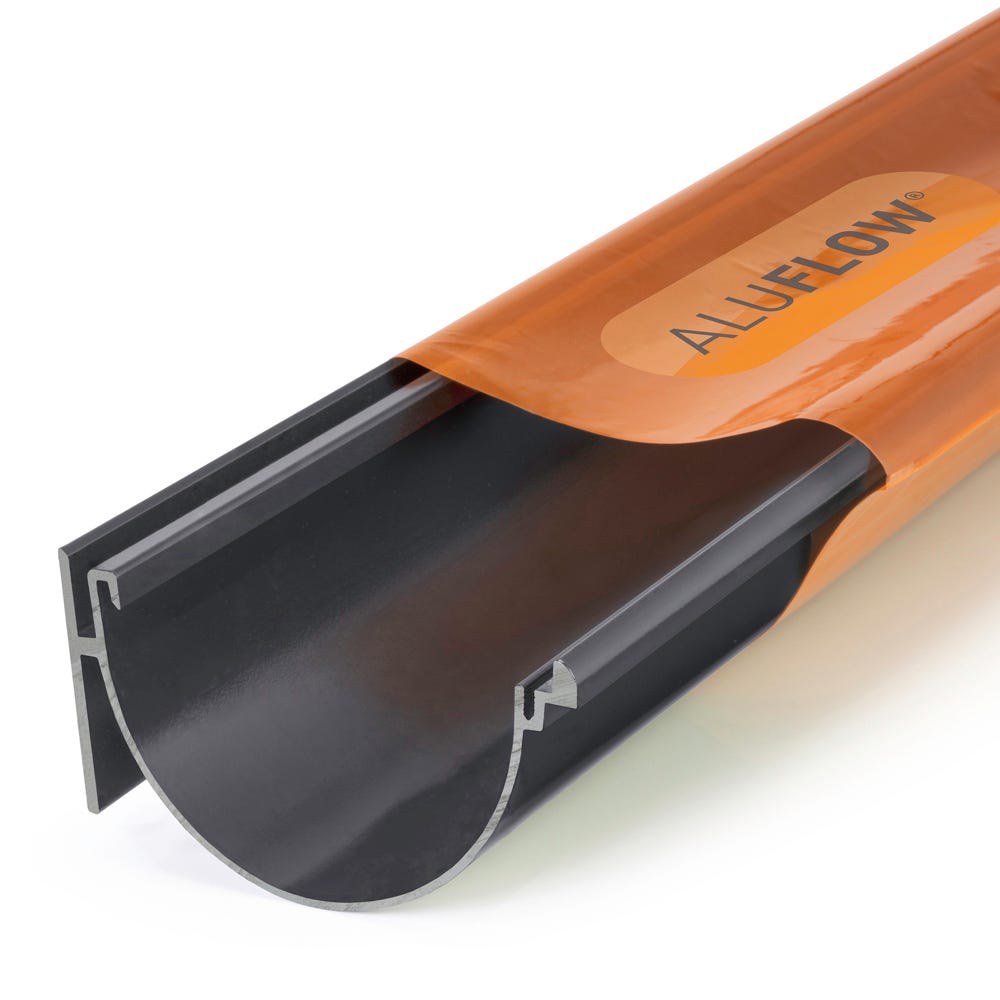 Aluflow Gutter Deepflow 3m Grey