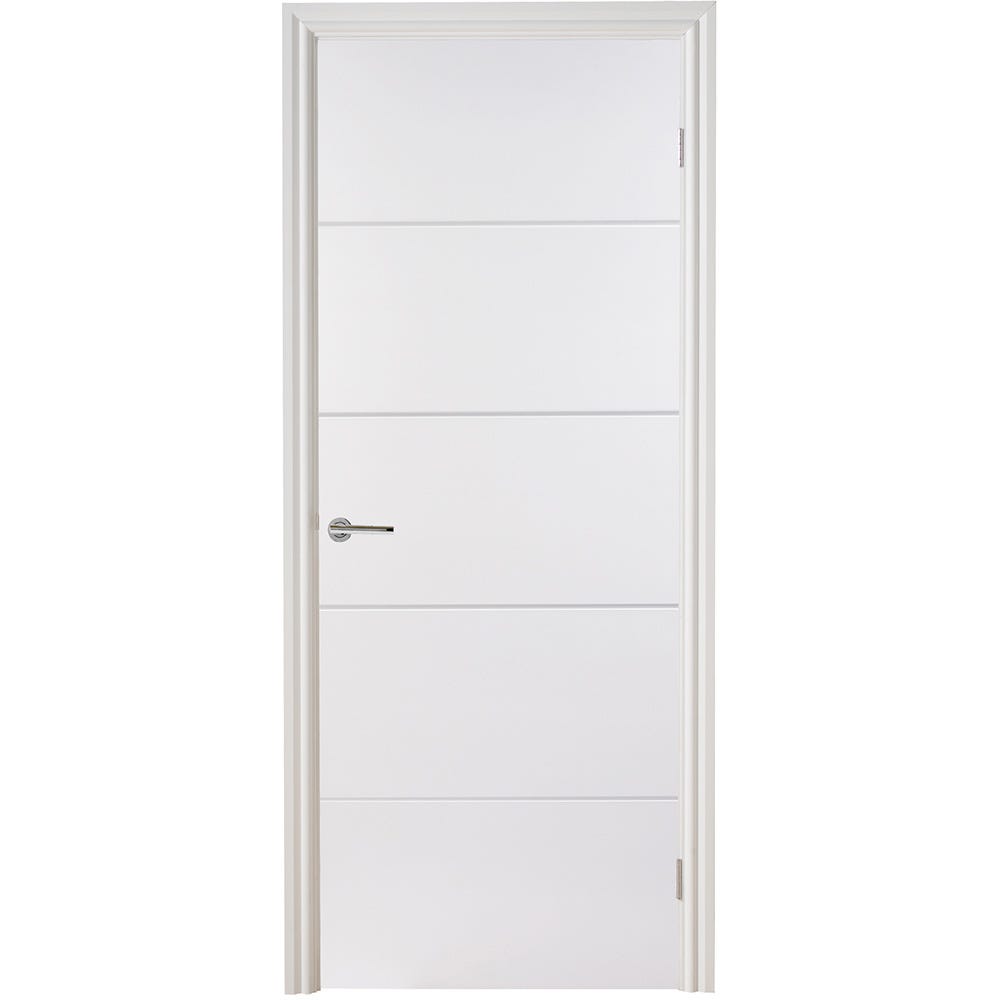 Premdor Internal White Primed Moulded Horizontal 4 Line Door 1981 x 762 ...
