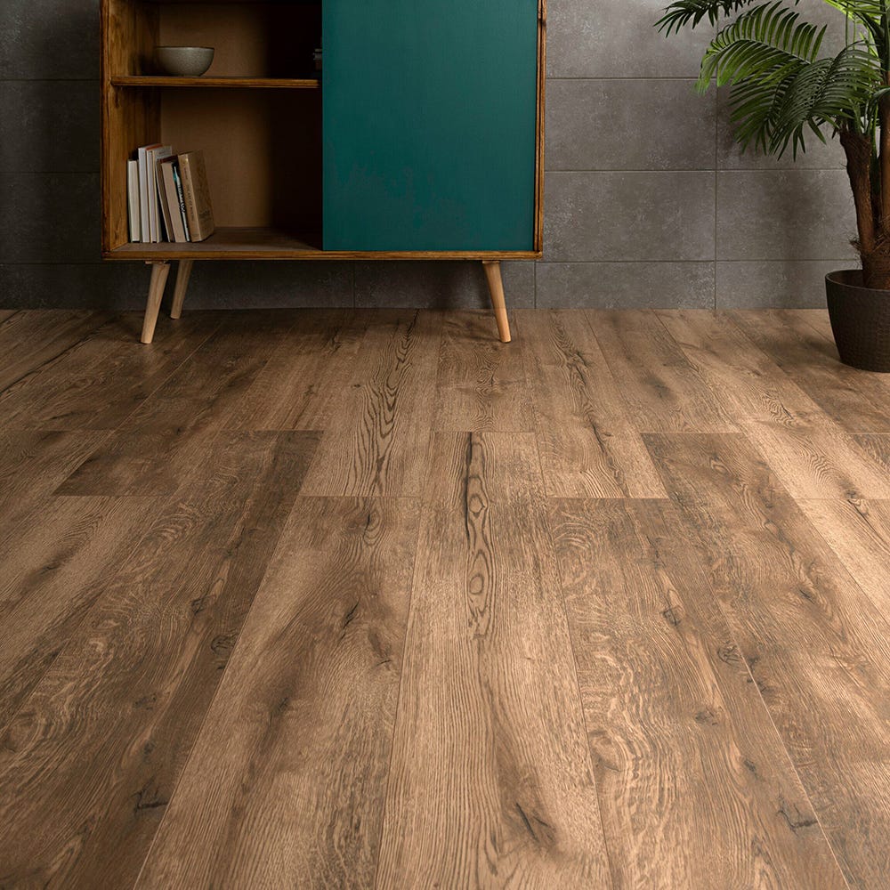 Merida Brown Oak 8mm Laminate Flooring