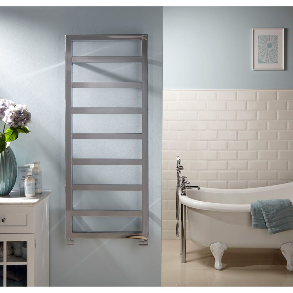 Towelrads Kensington Chrome Straight Towel Radiator 1300mm x 530mm