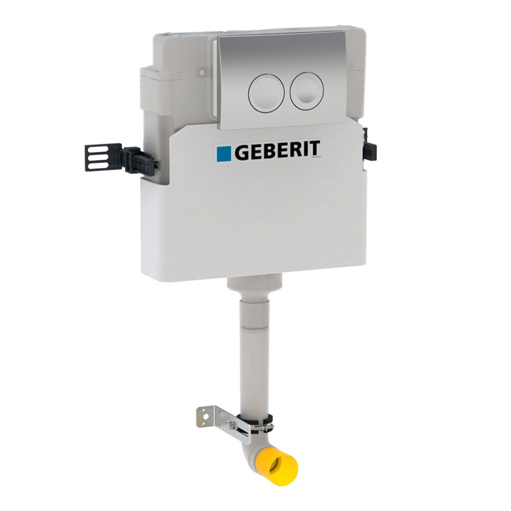 Geberit Delta Concealed Cistern with Delta 20 Flush Plate Chrome