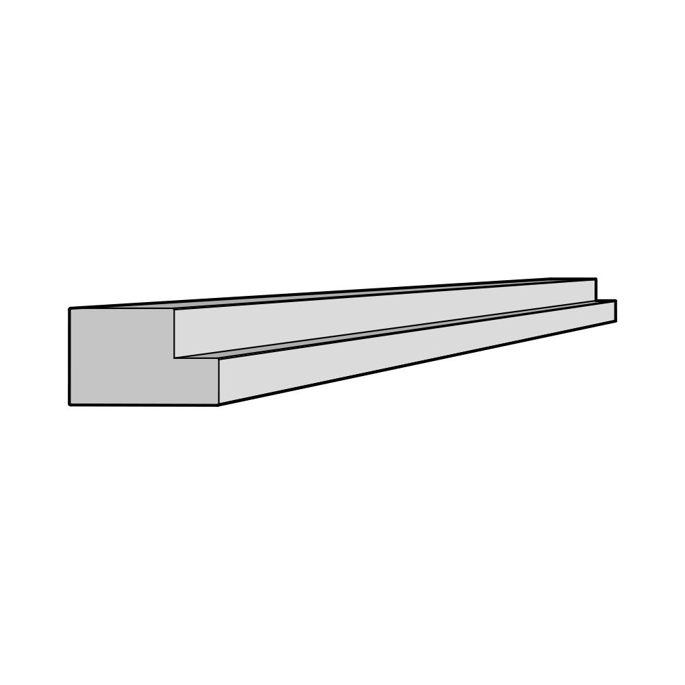 J-Pull Multi-Rail Cornice/Pelmet 3050mm x 36mm x 50mm Gloss White