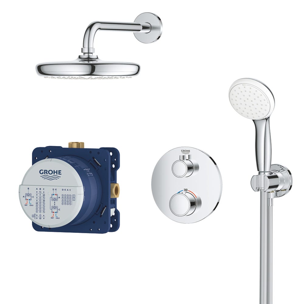 Grohe Grohtherm Perfect Shower Set With Tempesta 210 - 34727000