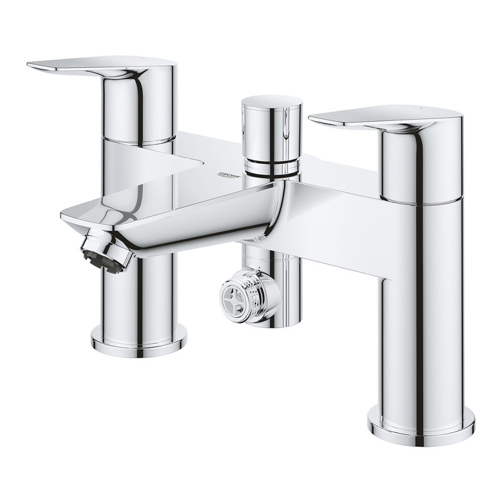 Grohe Bauedge Two-Handled Bath Shower Mixer Tap Chrome