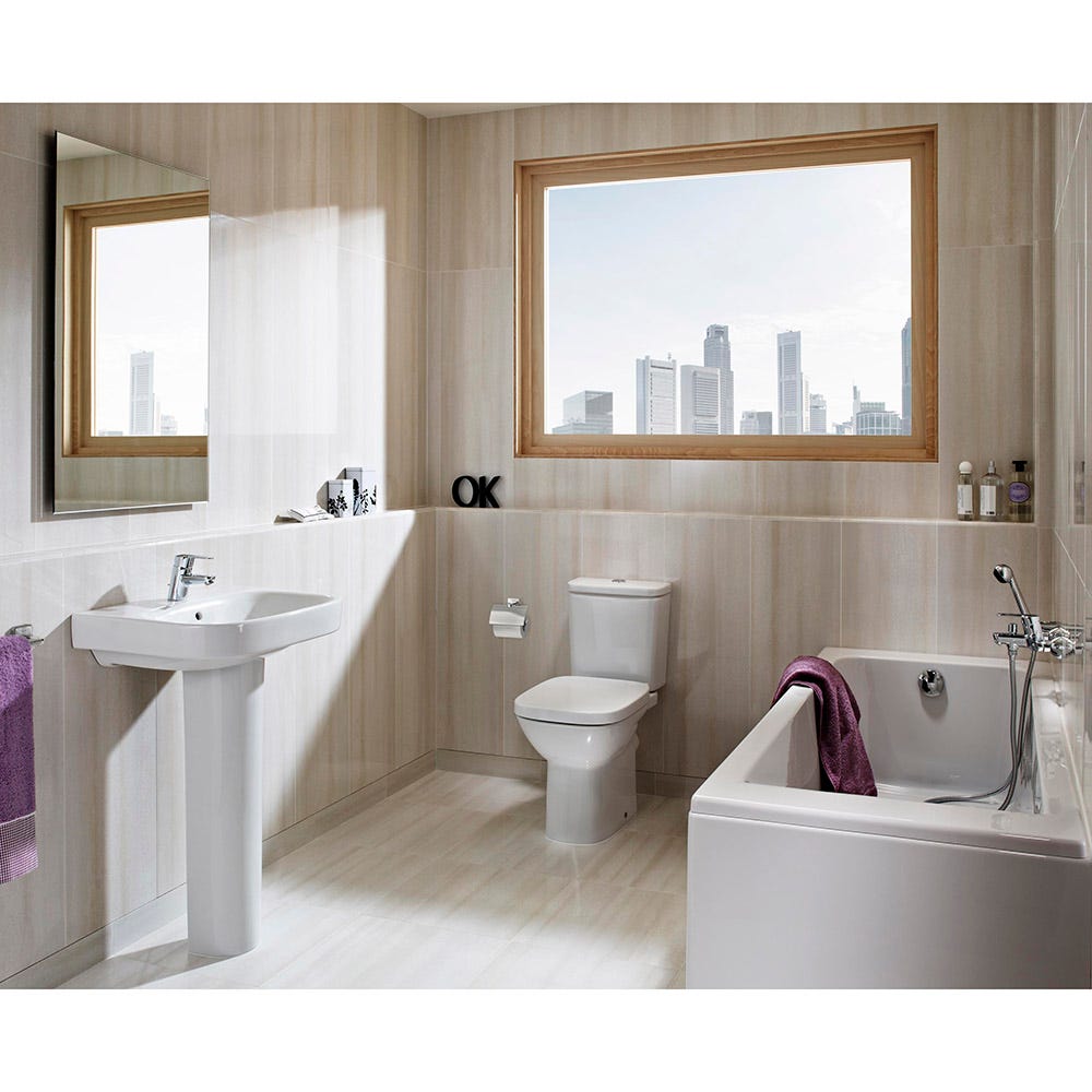 Roca Debba 550mm Basin & Full Pedestal