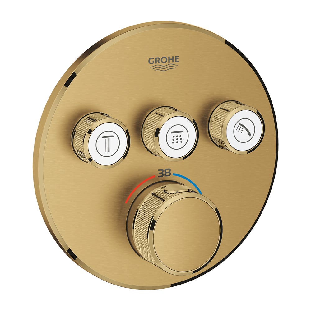 Grohe Grohtherm SmartControl 3 Way Thermostat Brushed Cool Sunrise