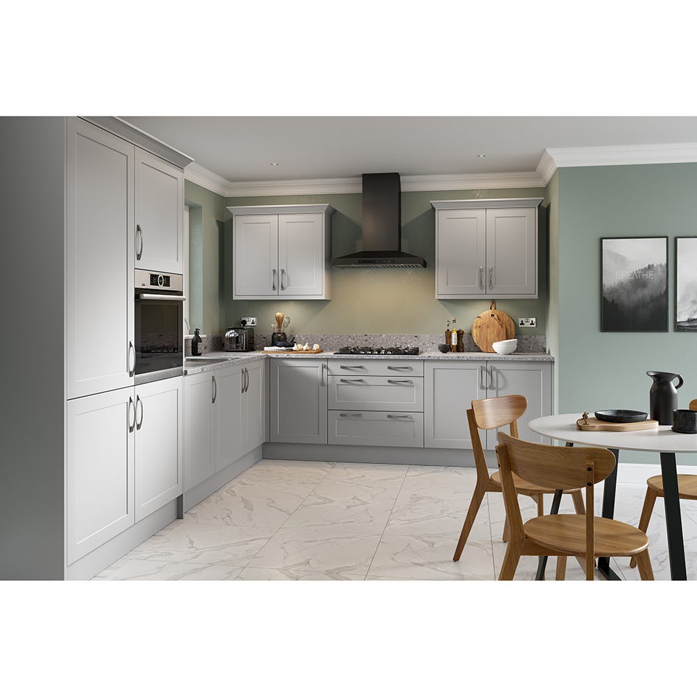 Shaker Kitchen Tall Larder Unit 600mm Ultra Matt Light Grey