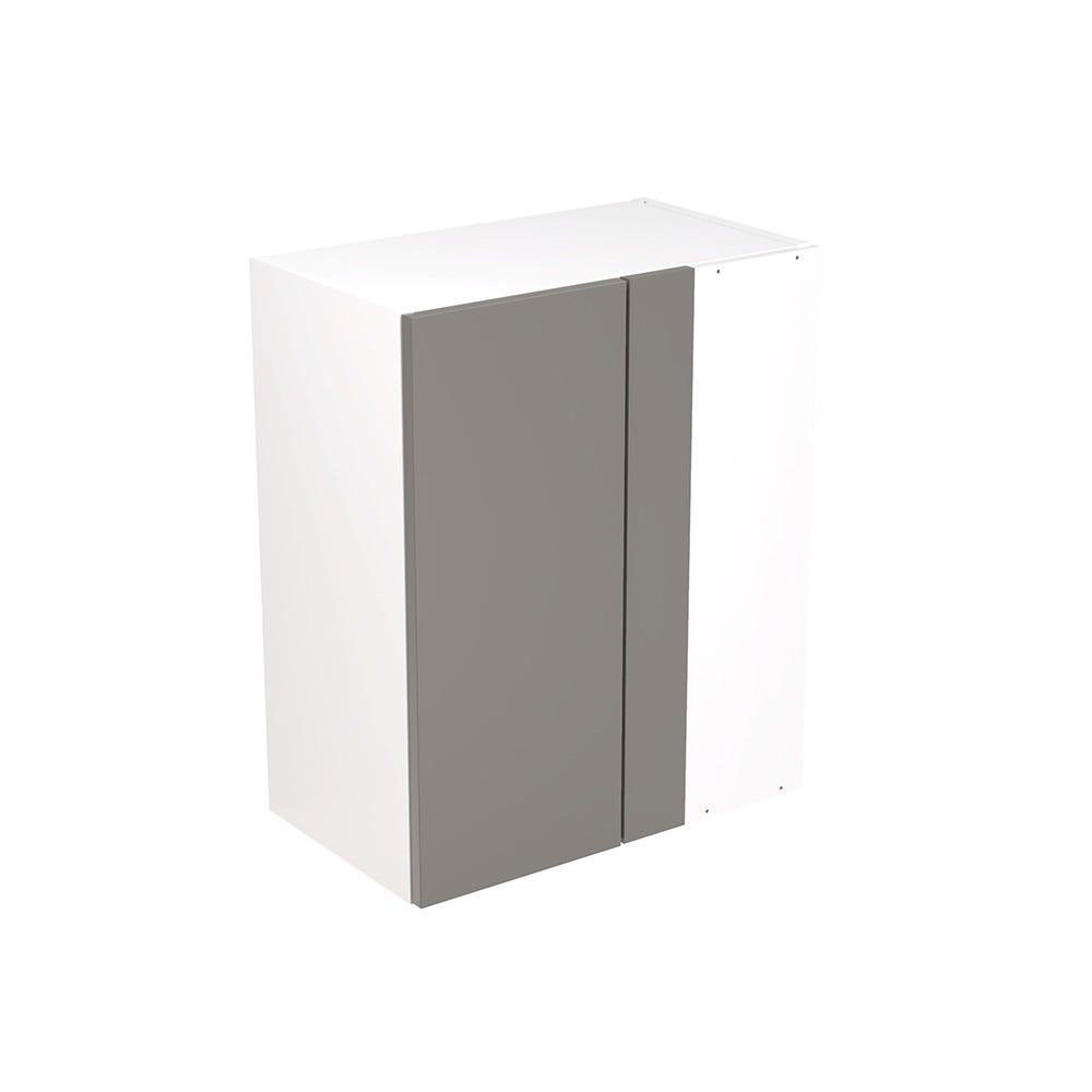 Slab Kitchen Blind Corner Wall Unit 600mm Gloss Dust Grey