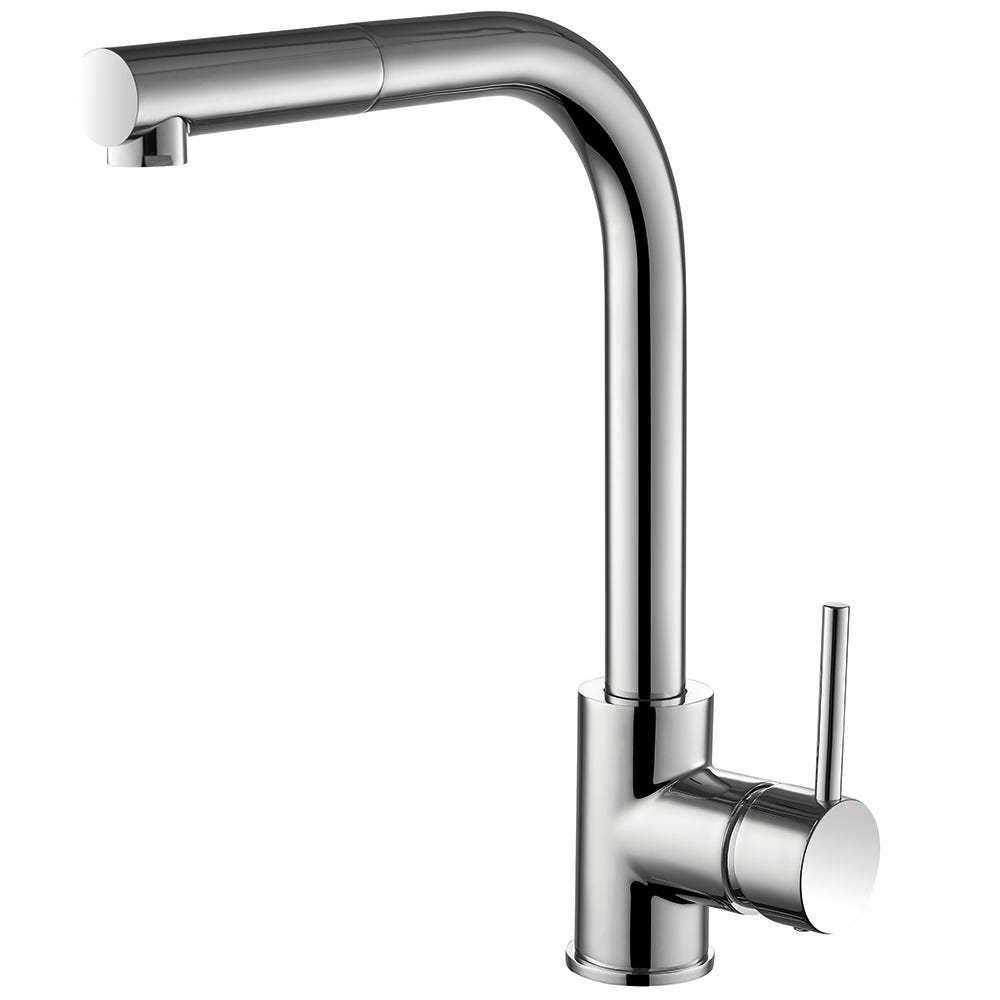 Trisen Era Pull Out Single Lever Kitchen Mixer Tap Brushed Nickel