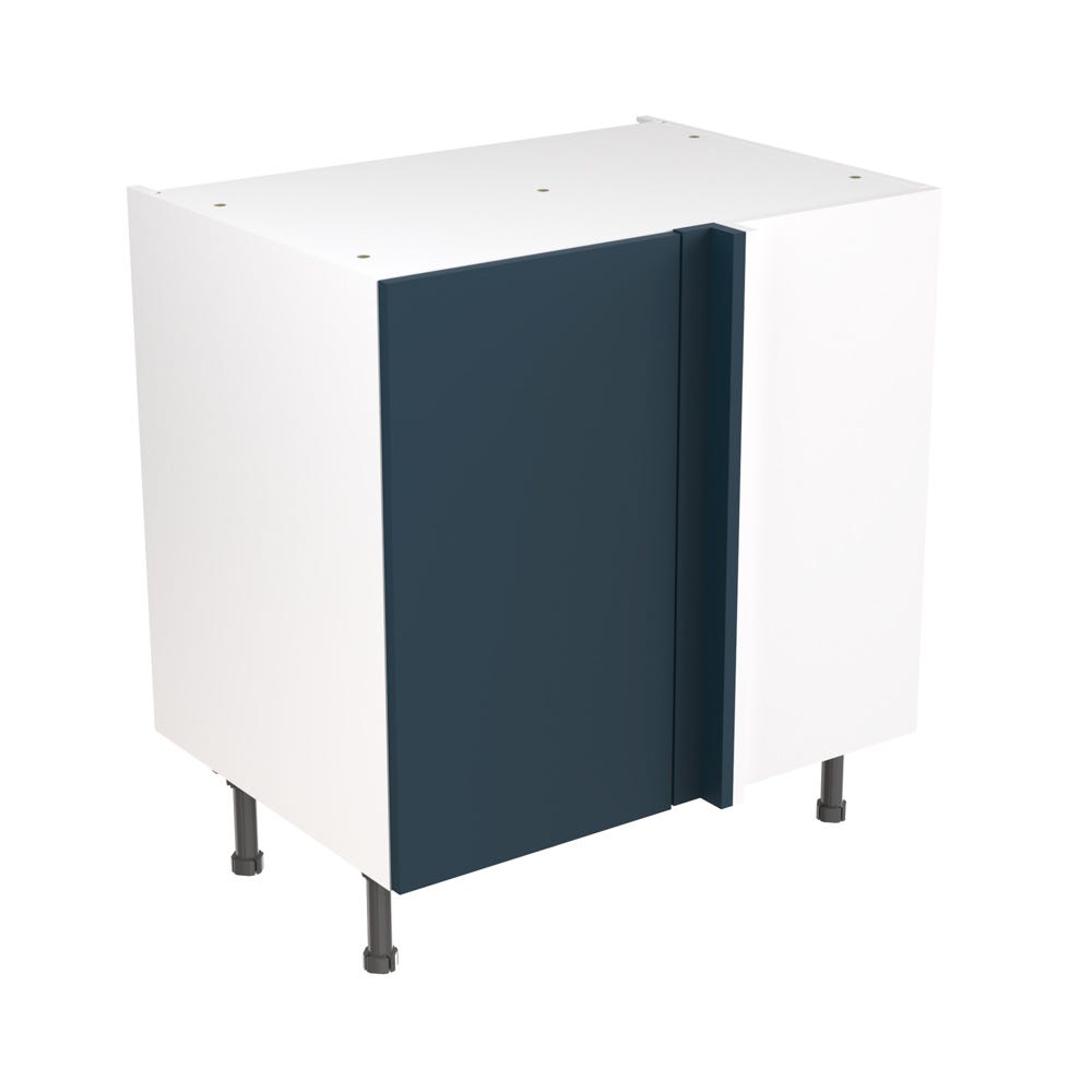 Slab Kitchen Blind Corner Base Unit 800mm Ultra Matt Indigo Blue