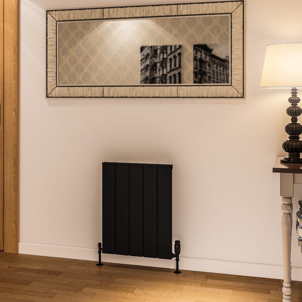 Eastbrook Rosano Matt Black Radiator 600 x 470mm
