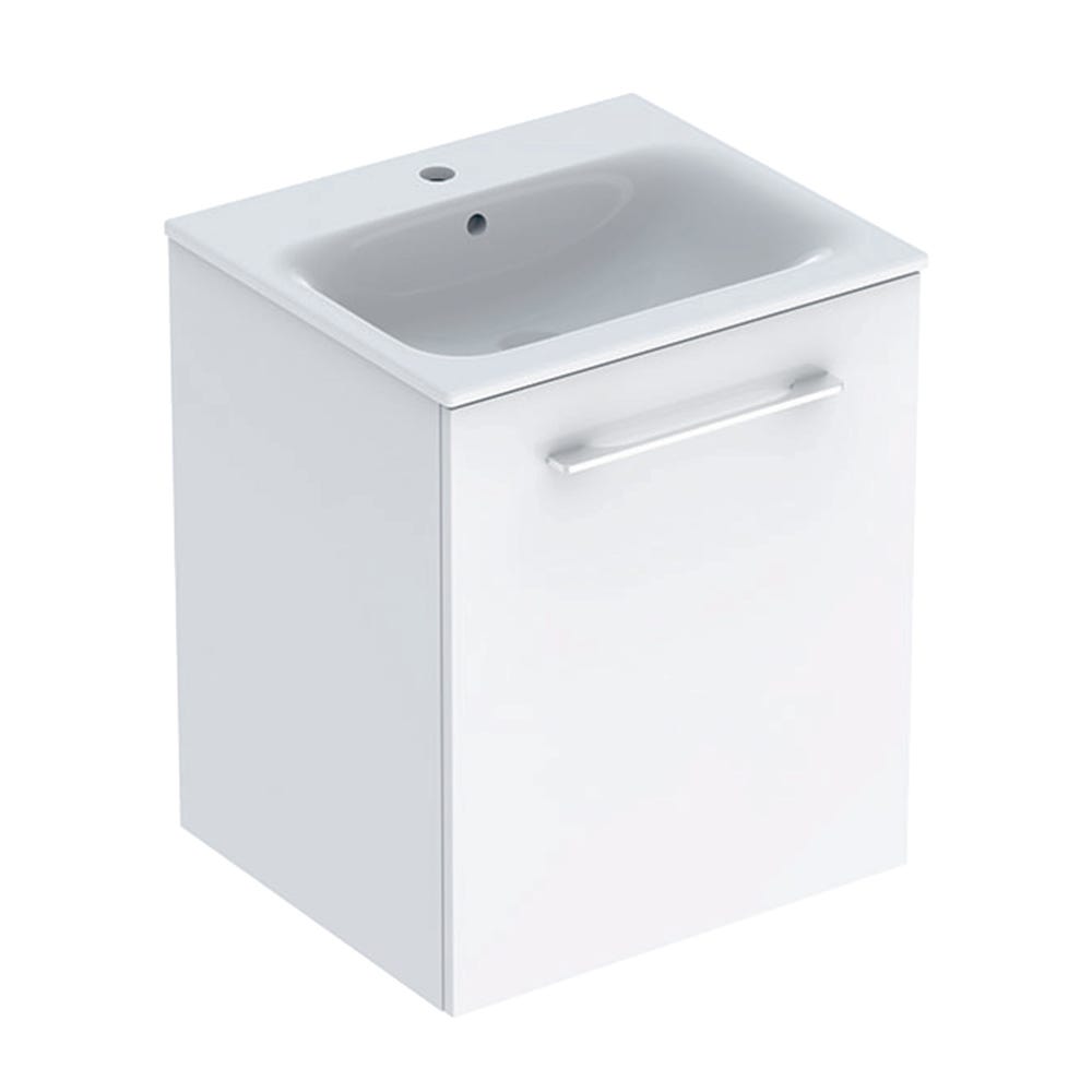 Geberit Selnova Square S 550mm Slim Basin & Cabinet Set White