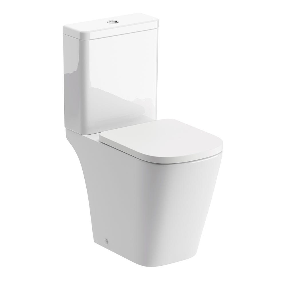 Torino Open Back Short Projection Close Coupled Toilet & Soft Close Seat