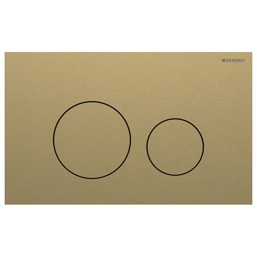 Geberit 115.628.QF.1 Sigma40 Round Dual Flush Plate Brushed Brass