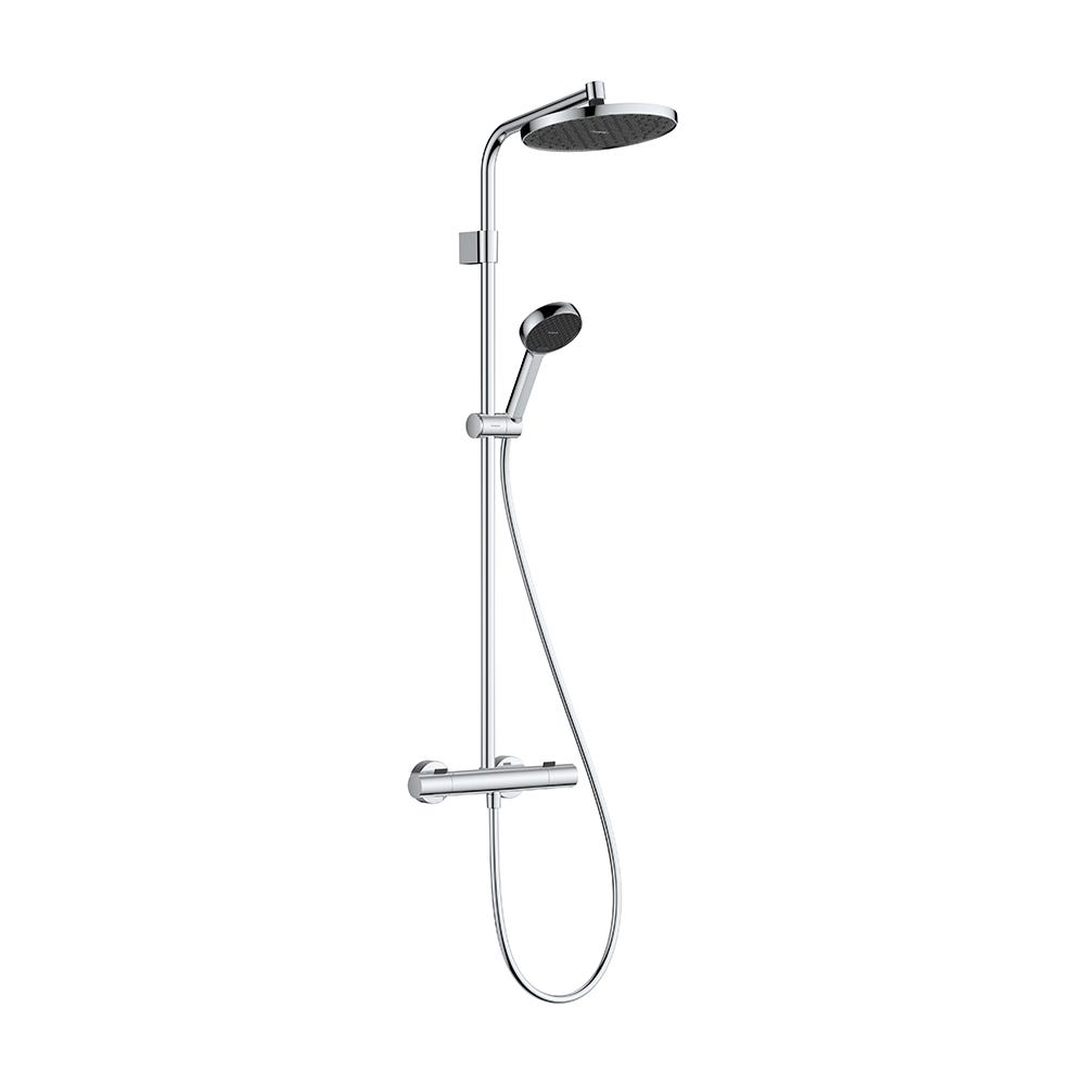 hansgrohe Activera S Thermostatic Showerpipe 240 1jet EcoSmart