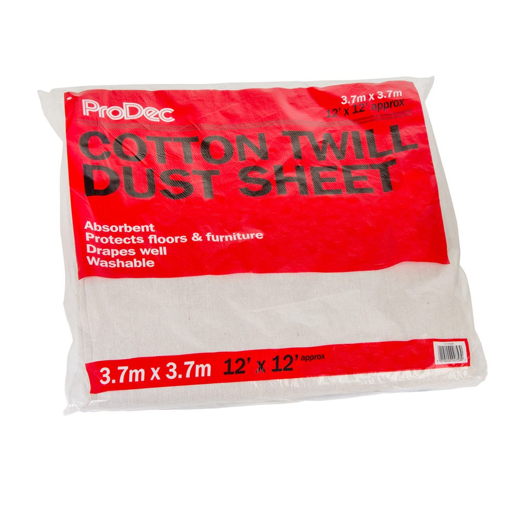 ProDec Cotton Twill Dust Sheet 12' x 12'