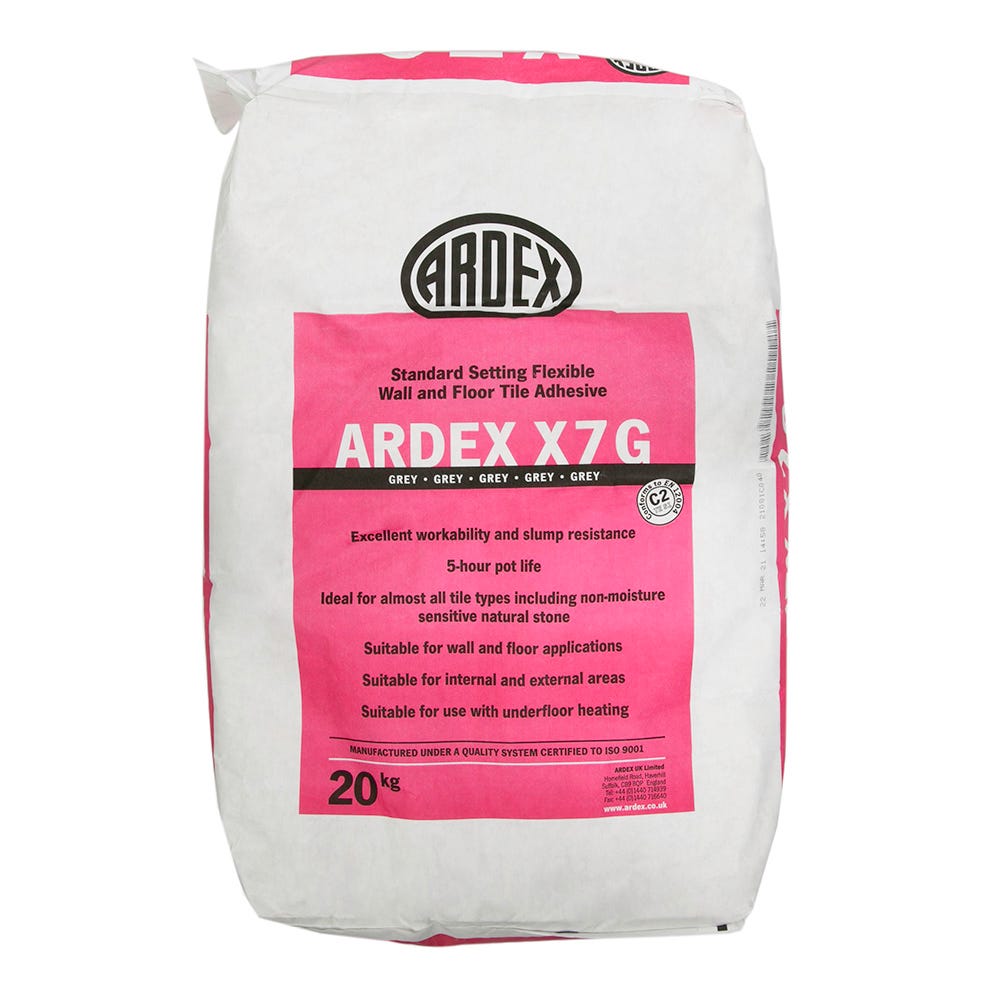 Ardex X7 Grey Wall and Floor Tile Adhesive 20Kg