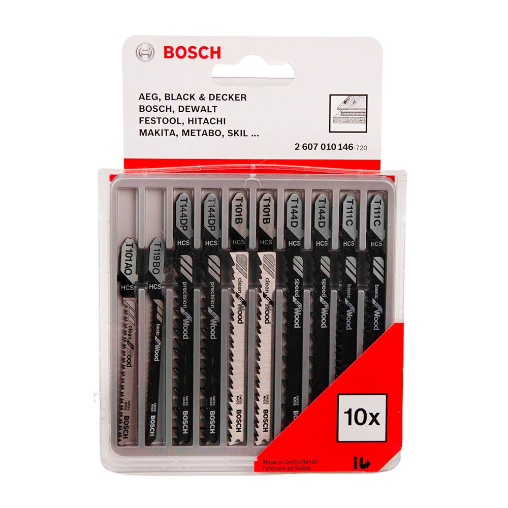 Bosch Jigsaw Blades Set For Wood Pack of 10