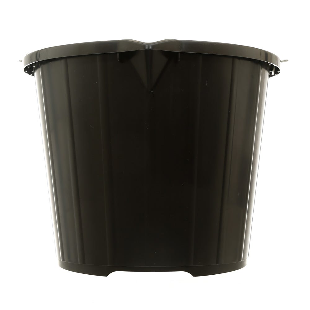 Large 3 Gallon Black Plastic Bucket