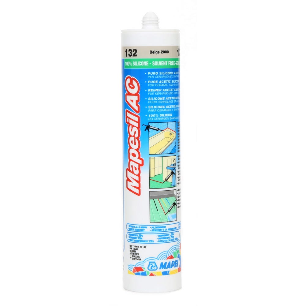 Mapei Mapesil AC Beige (132) Silicone Sealant 310ml