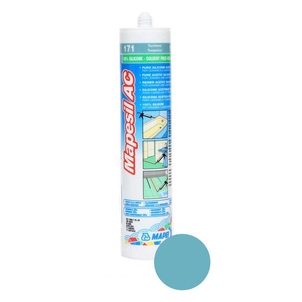 Mapei Mapesil AC Turquoise (171) Silicone Sealant 310ml