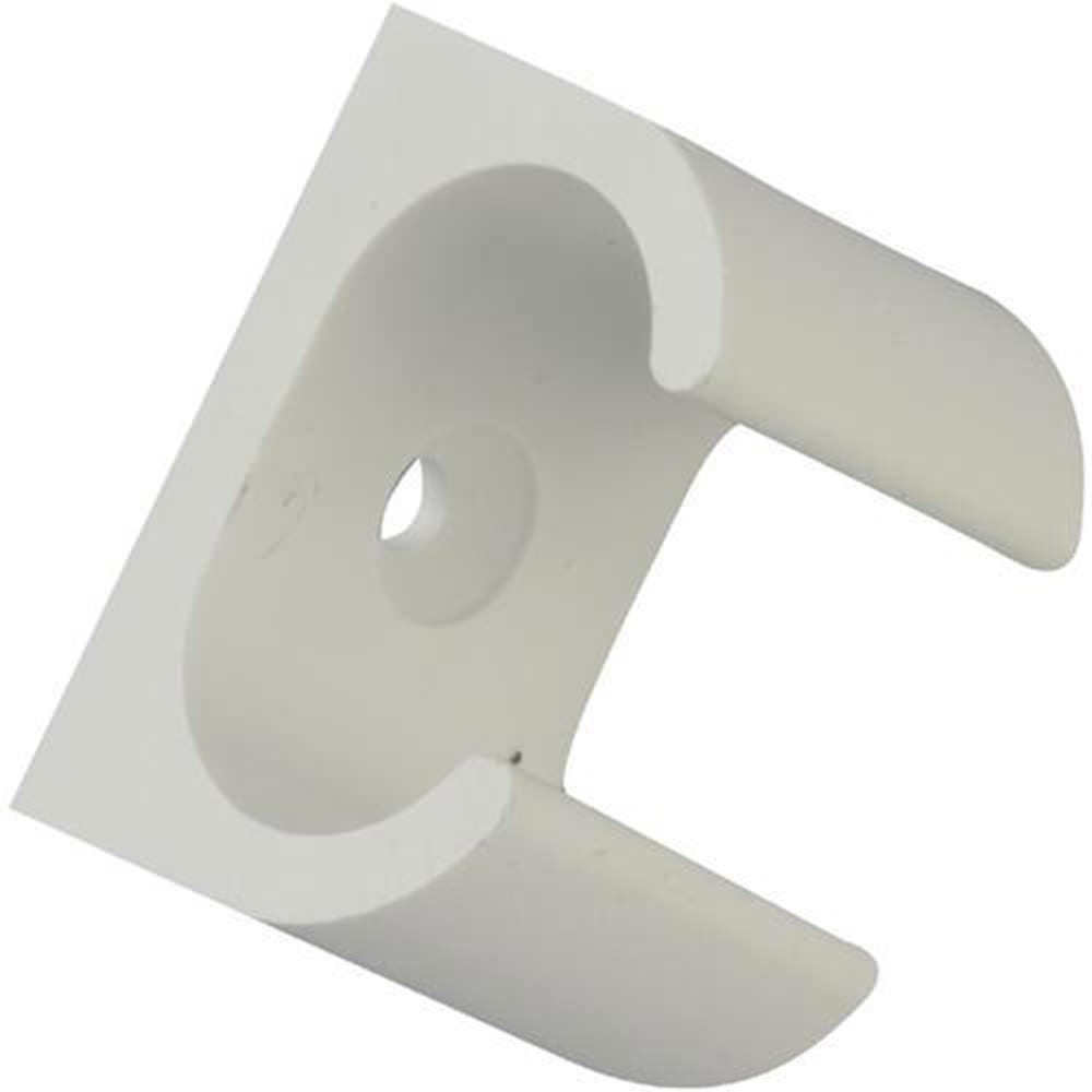 Oval Conduit Clip White 16mm