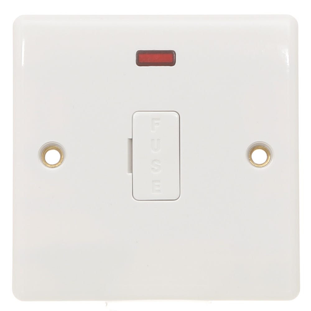 BG 13A Flex Output Neon Unswitched Fused Spur Unit White 857