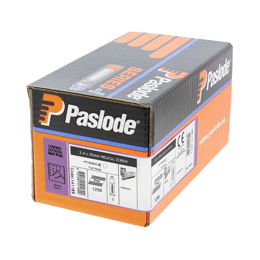 Paslode PPNXi 35mm Twisted Electro Nail & Fuel Pack of 1250