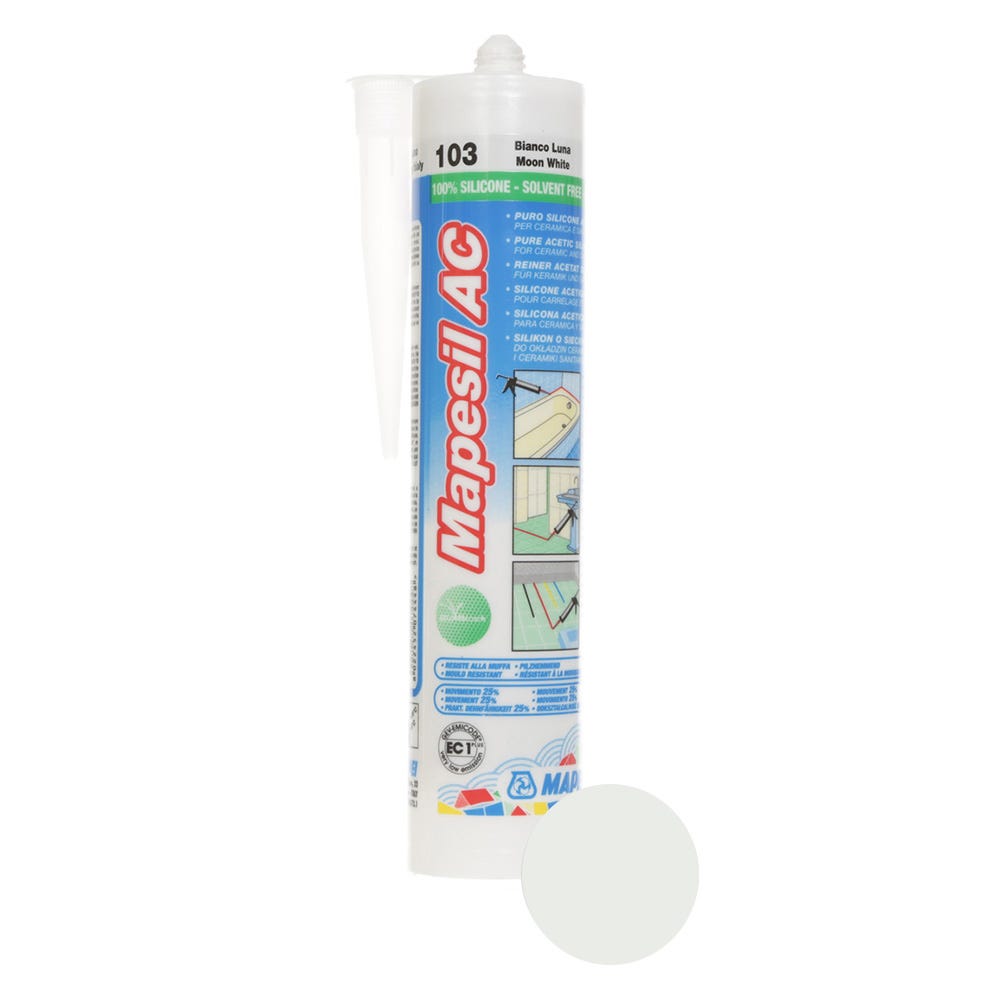 Mapei Mapesil AC Moon White (103) Silicone Sealant 310ml