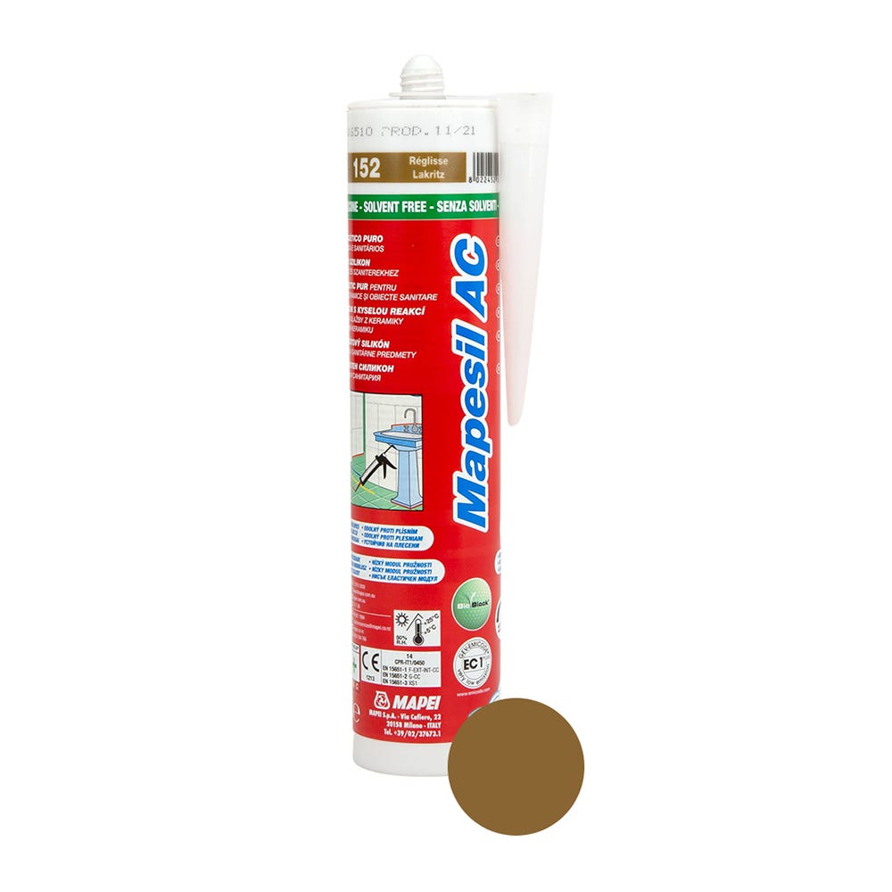 Mapei Mapesil AC Liquorice (152) Silicone Sealant 310ml