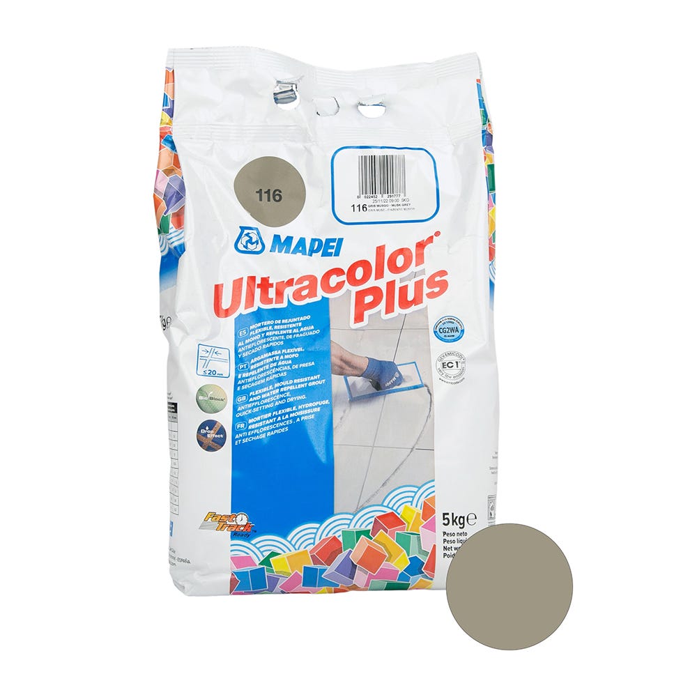 Mapei Ultracolor Plus Musk Grey (116) Fast Set Water Repellent Tile ...