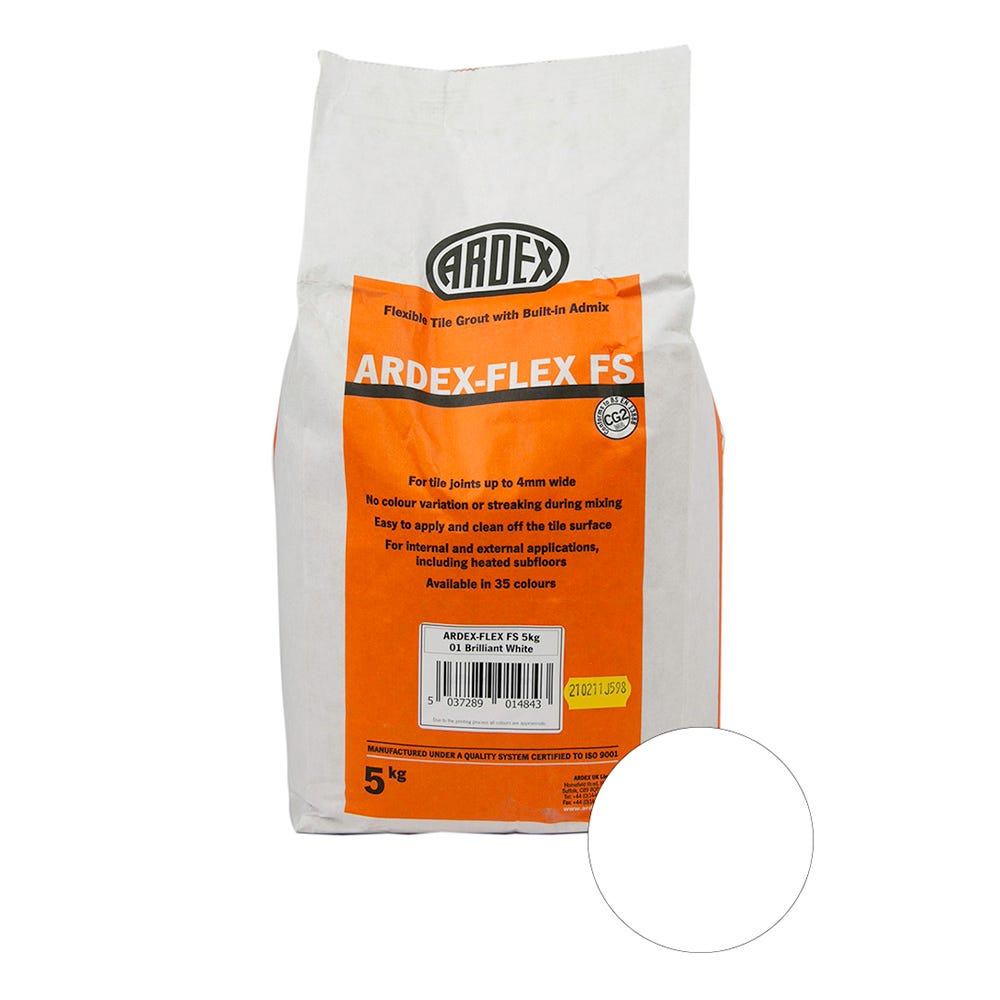 Ardex Flex FS Brilliant White Tile Grout 5Kg