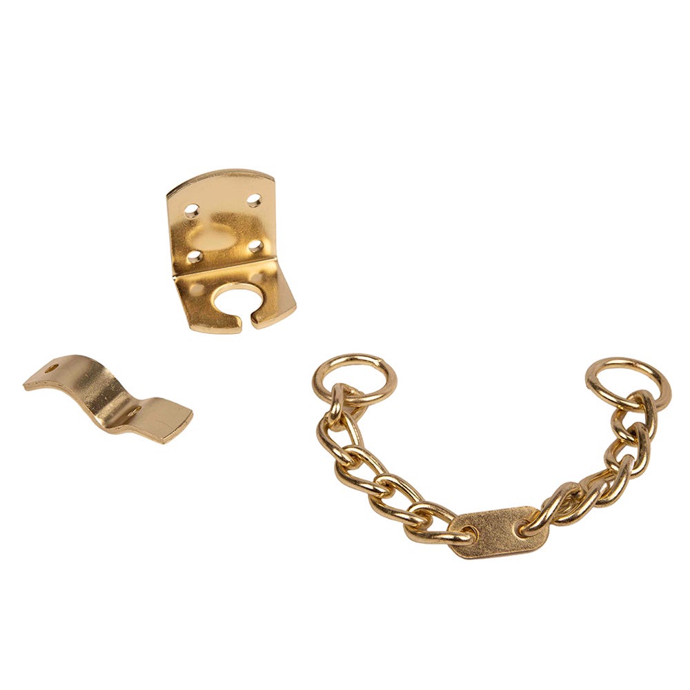 Security Door Chain Brass
