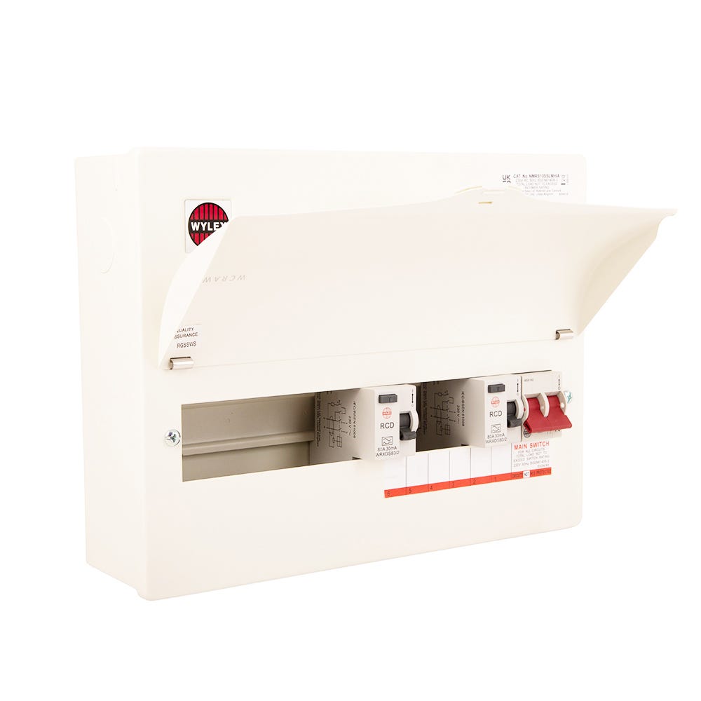Wylex 10 Way High Integrity Dual Type A 80A RCD Metal Consumer Unit