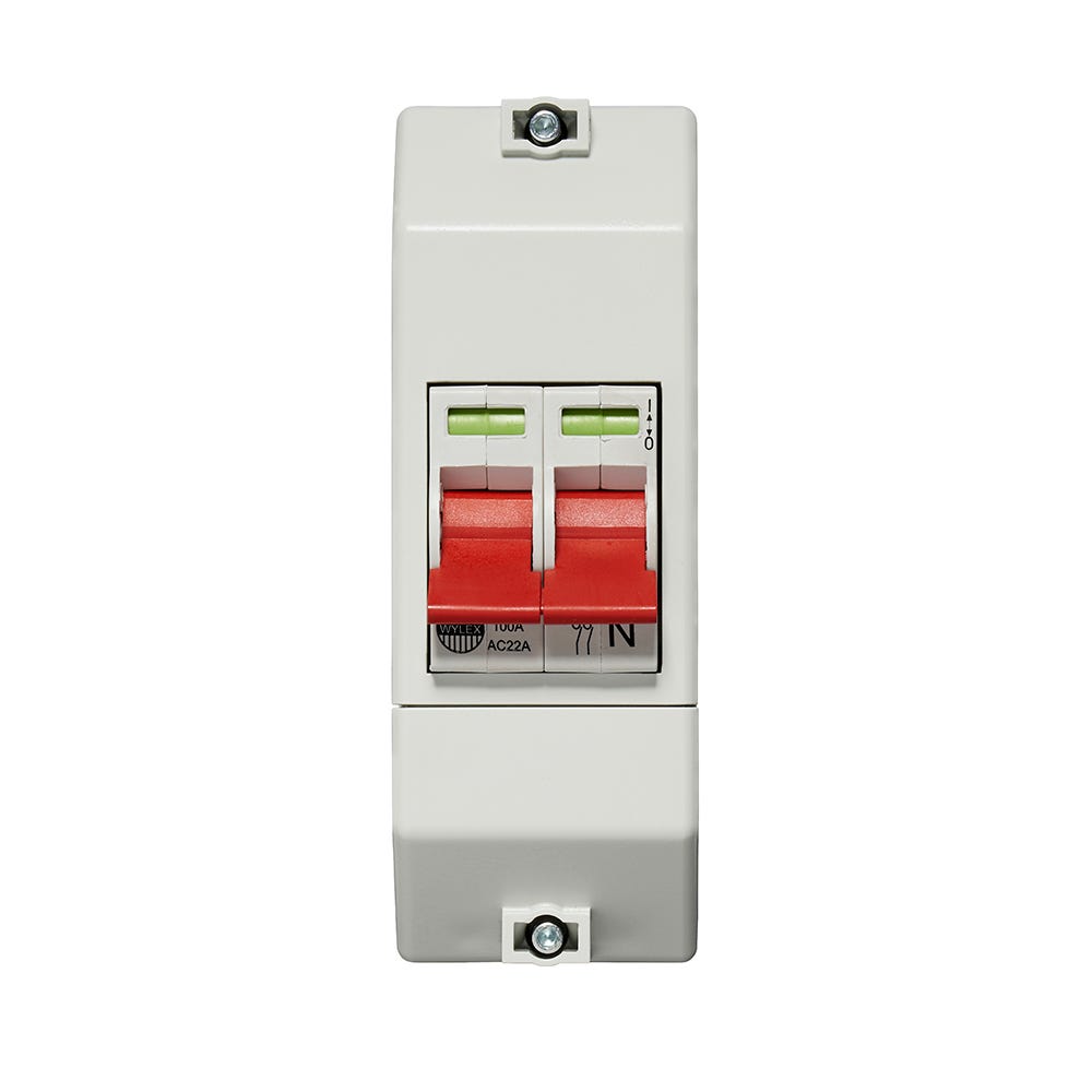 Wylex 100A DP Main Switch Isolator with Enclosure