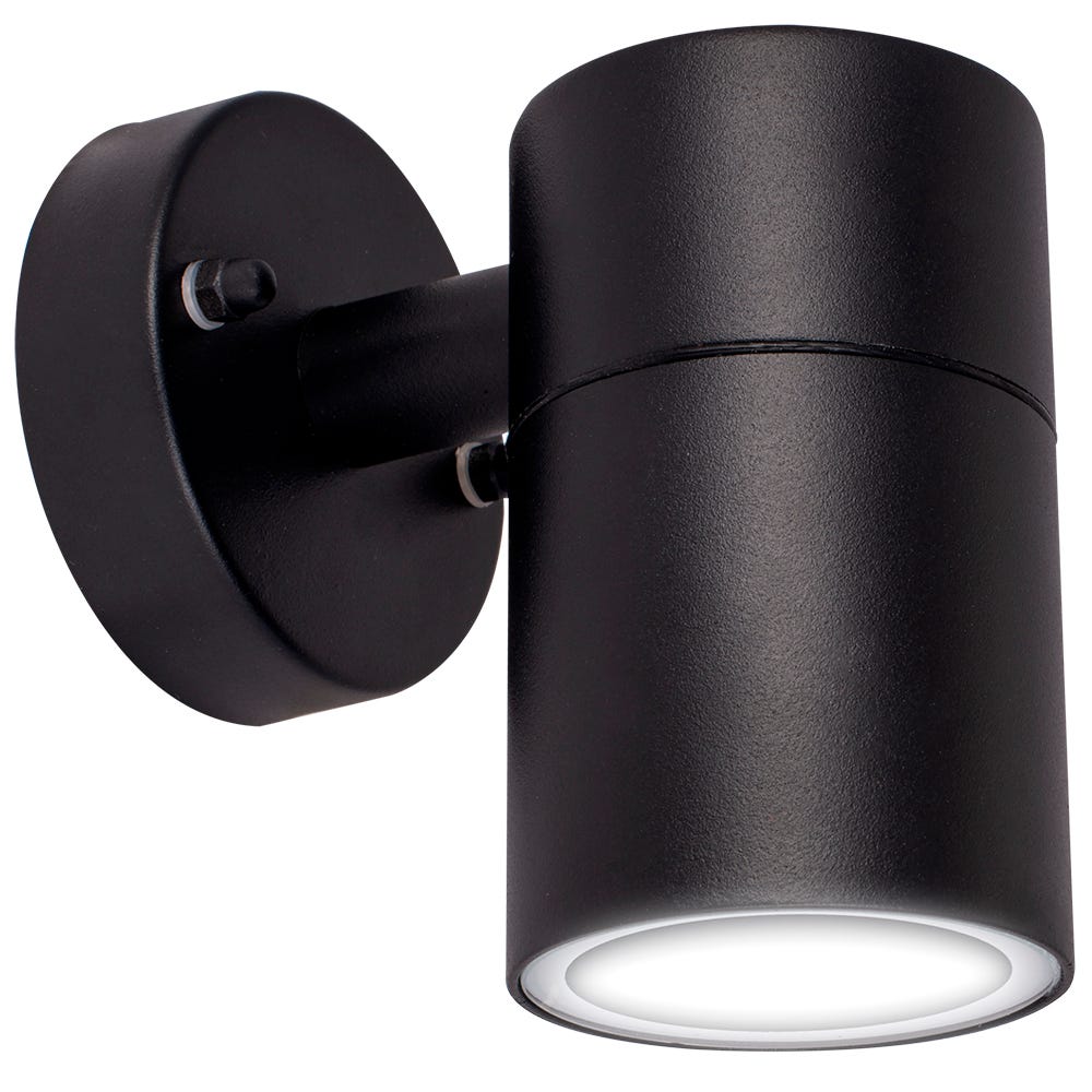 Luceco 35W IP54 GU10 Fixed Down Wall Light Black