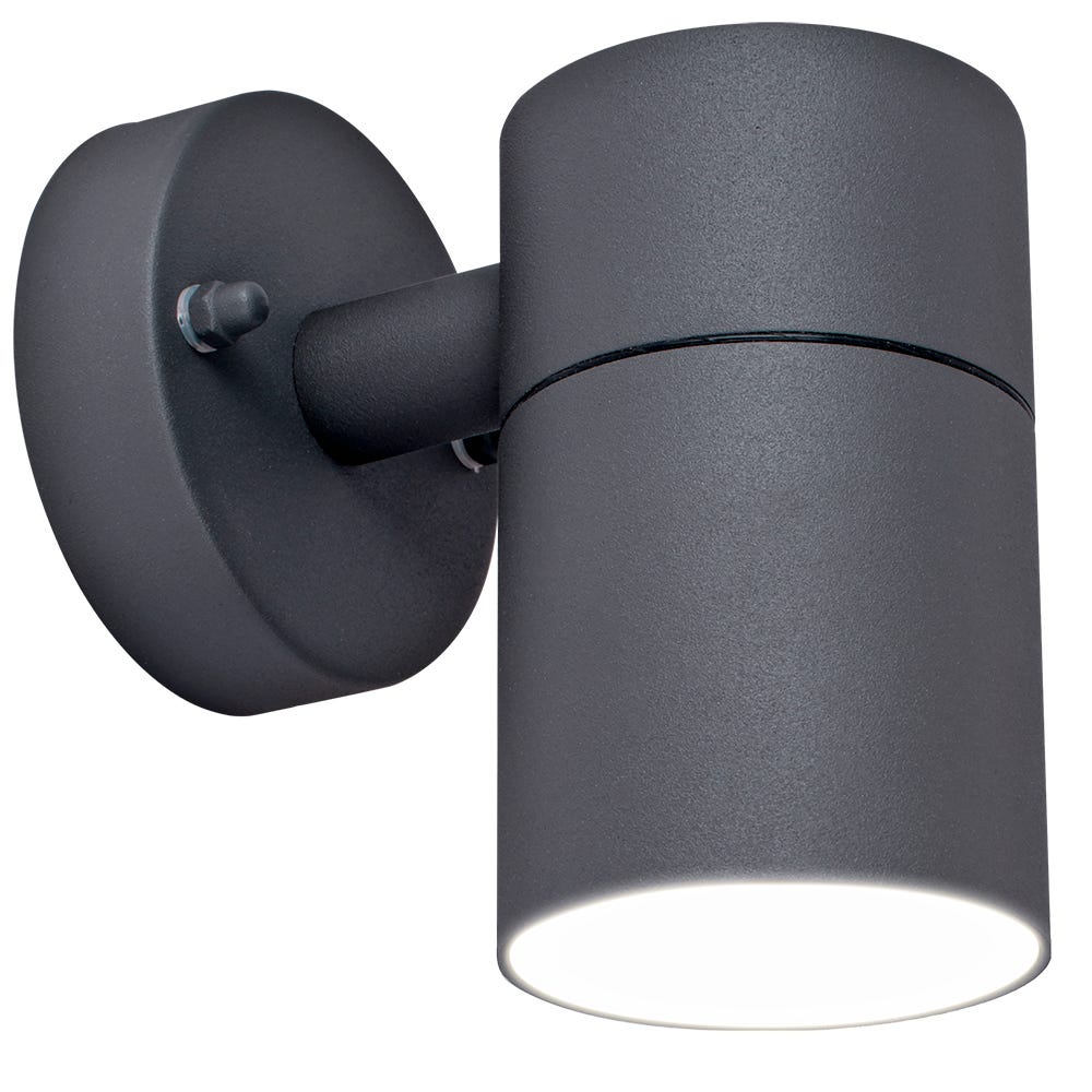 Luceco 35W IP54 GU10 Fixed Down Wall Light Slate Grey