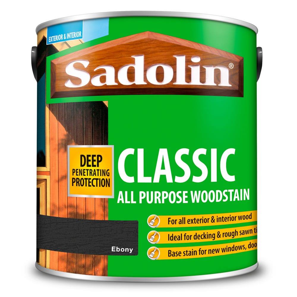 Sadolin Classic Woodstain Matt Ebony 2.5L