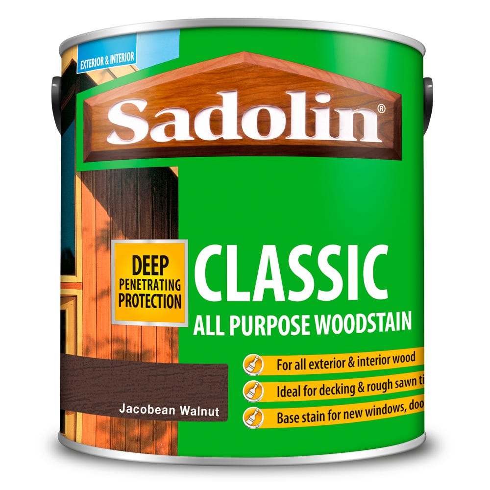 Sadolin Classic Woodstain Matt Jacobean Walnut 2.5L
