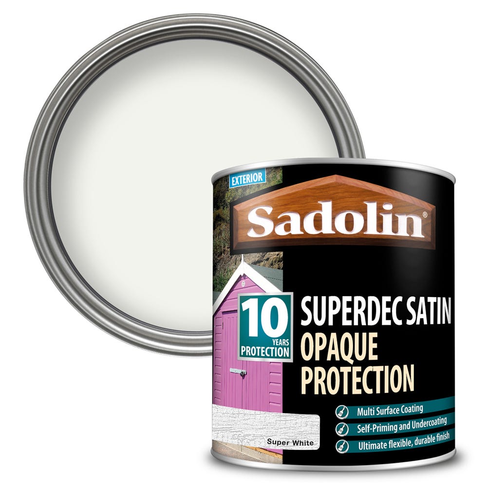 Sadolin Superdec Opaque Wood Protection Satin Super White
