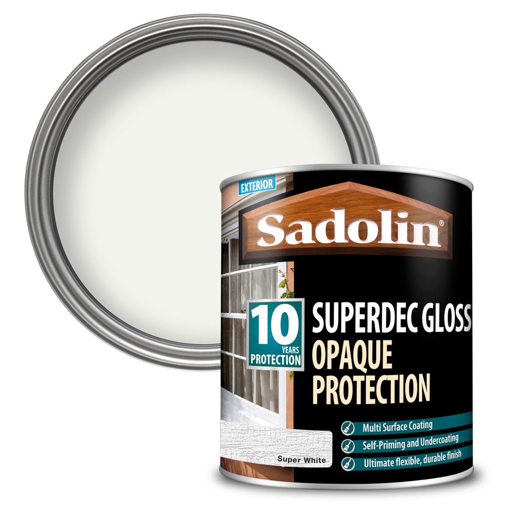 Sadolin Superdec Opaque Wood Protection Gloss Super White