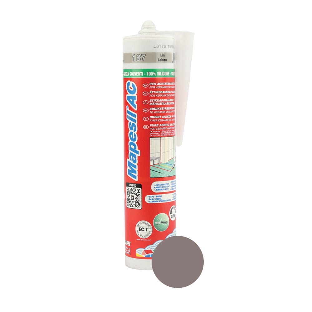 Mapei Mapesil AC Linen (187) Silicone Sealant 310ml