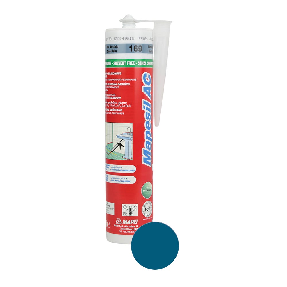 Mapei Mapesil AC Steel Blue (169) Silicone Sealant 310ml