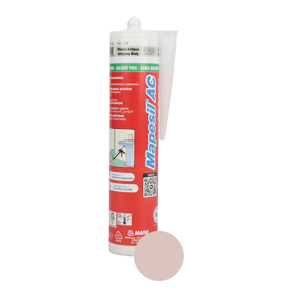 Mapei Mapesil AC Ancient White (123) Silicone Sealant 310ml