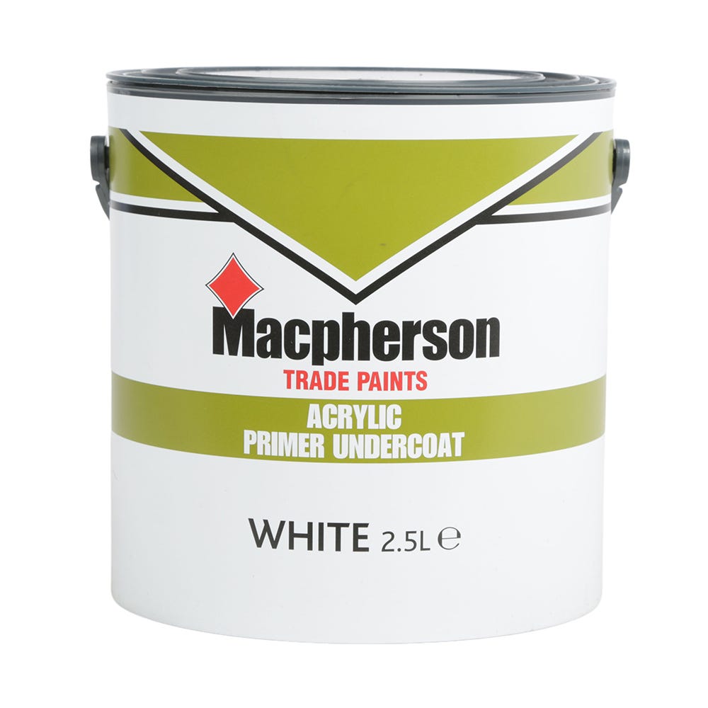 Macpherson Trade Quick Dry Acrylic Primer Undercoat White 2.5L