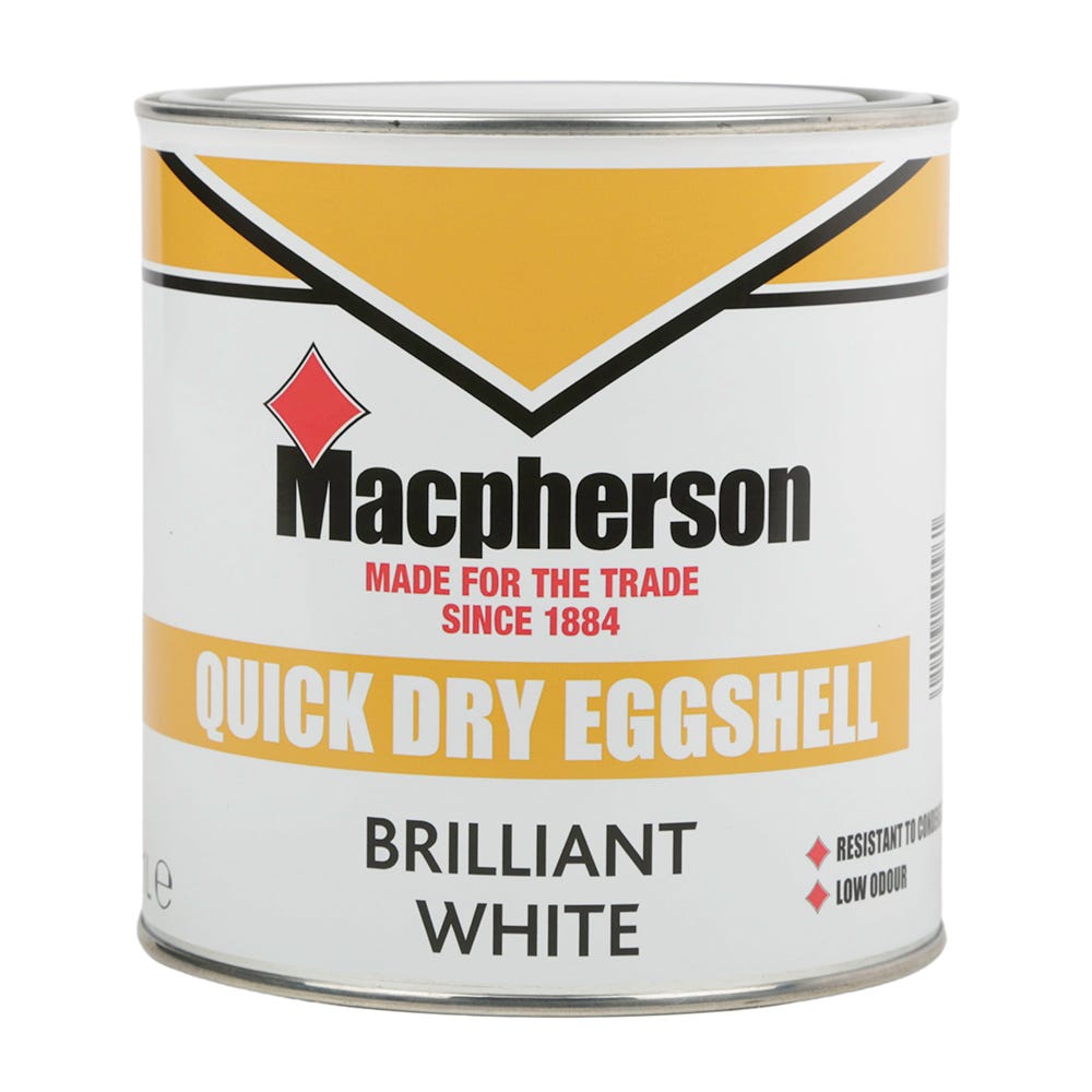 Macpherson Trade Quick Dry Eggshell Brilliant White 1L